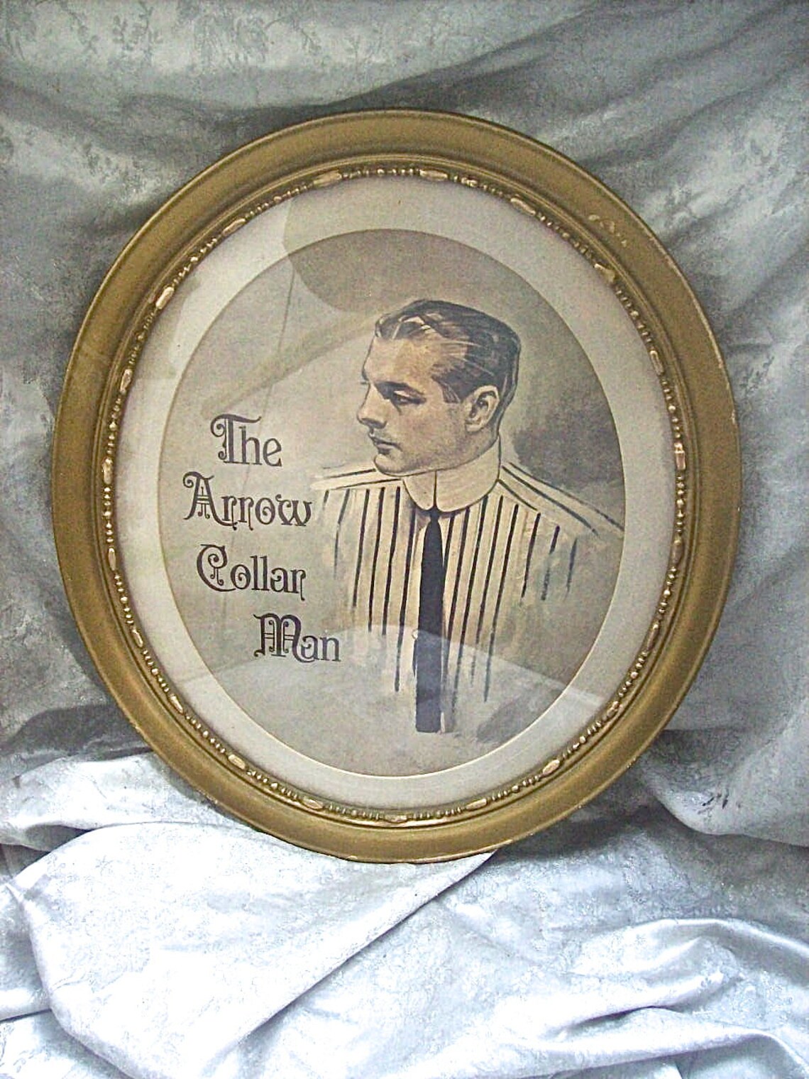 Iconic the ARROW COLLAR Man Oval Framed Print of - Etsy