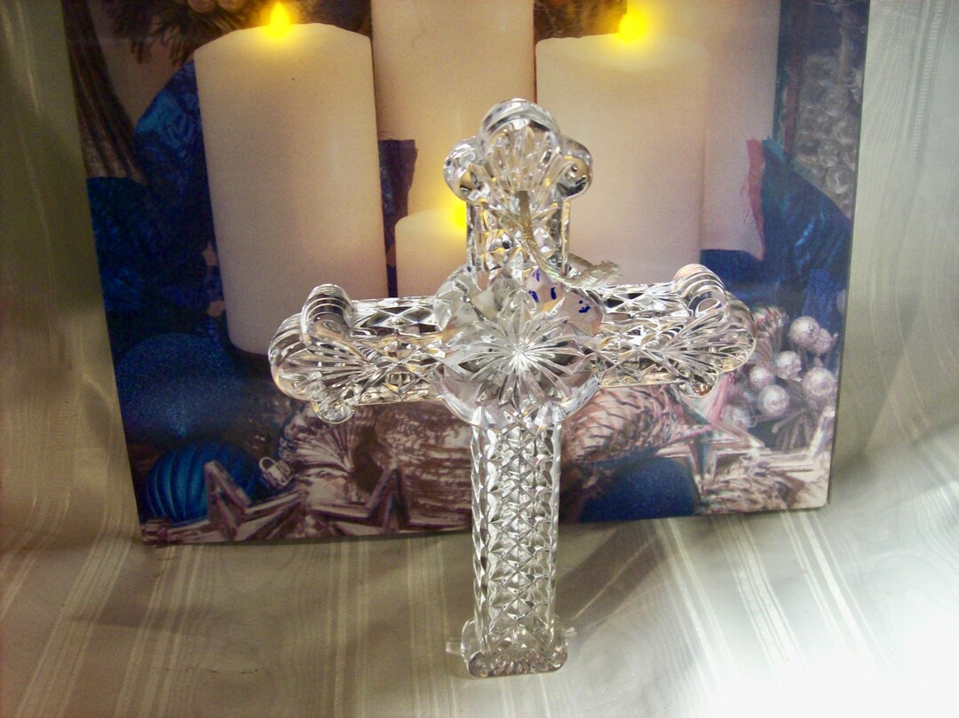 Ornate 8 1/2" Tall WATERFORD Crystal Glass Hanging CRUCIFIX / CROSS - Etsy