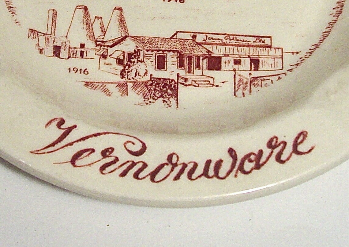 Rare California Pottery VERNON KILNS Vernonware Complimentary - Etsy