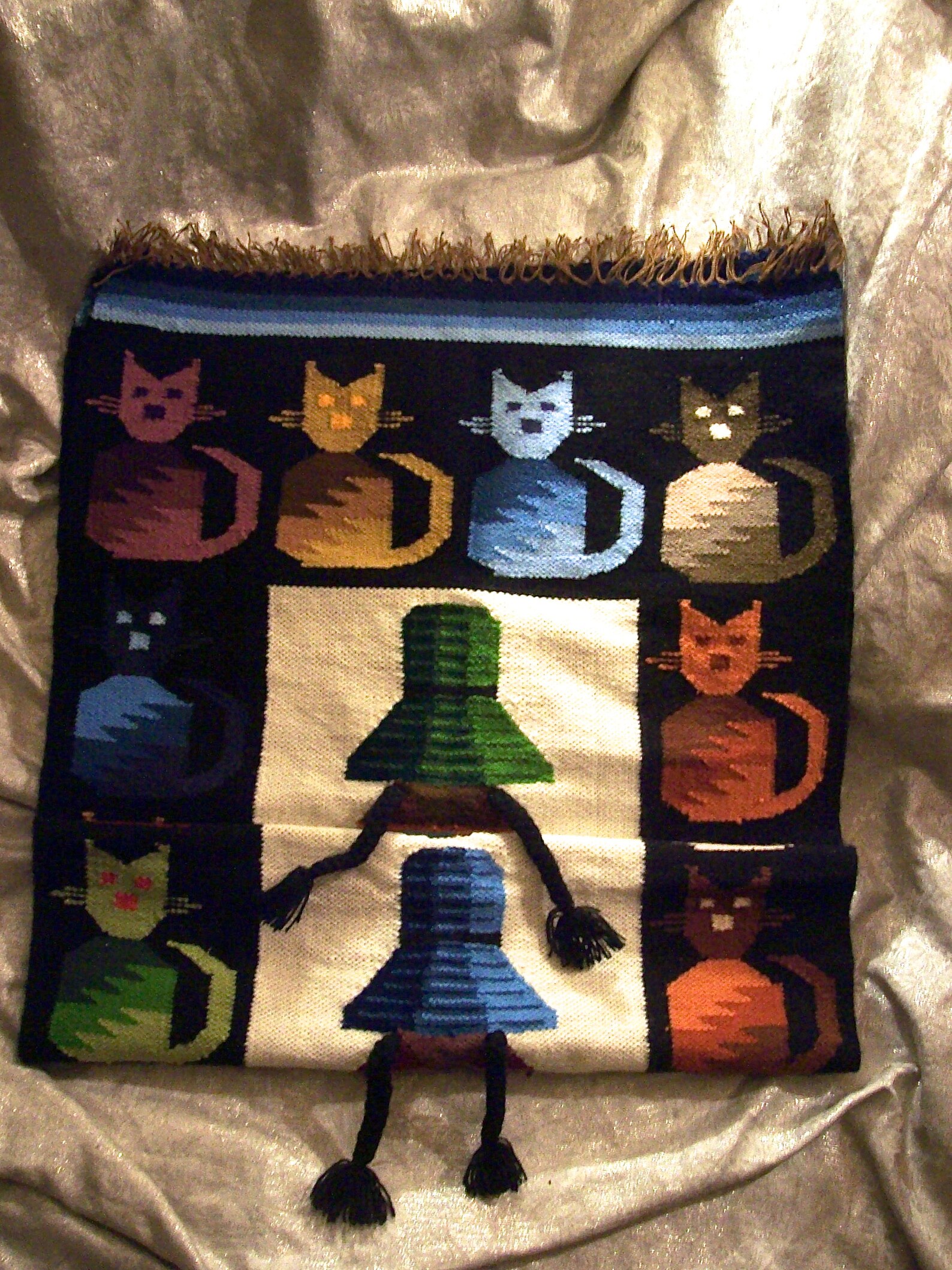 22 by 58 PERUVIAN Hand-loomed Colorful CATS 20 - Etsy