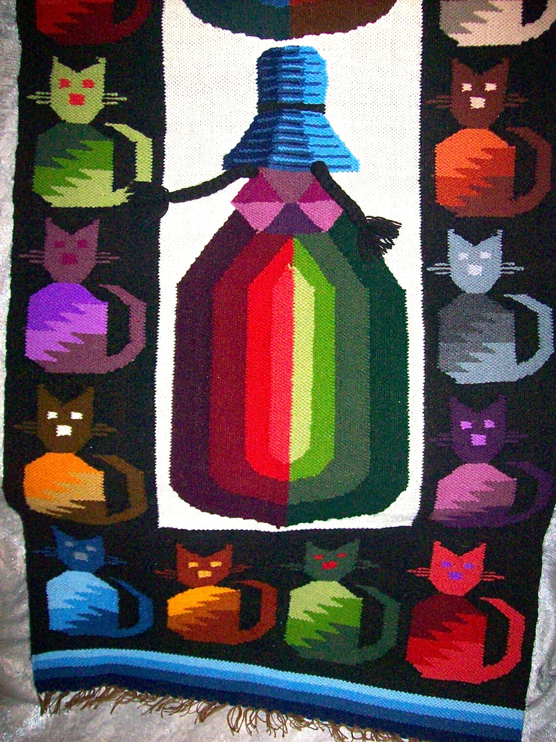 22 by 58 PERUVIAN Hand-loomed Colorful CATS 20 - Etsy