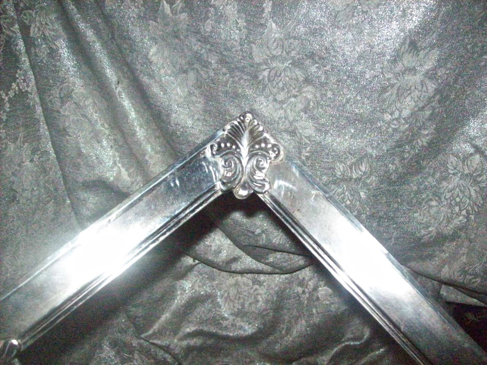 Vintage STERLING SILVER FRAME With Ornate Corners 7 by | Etsy