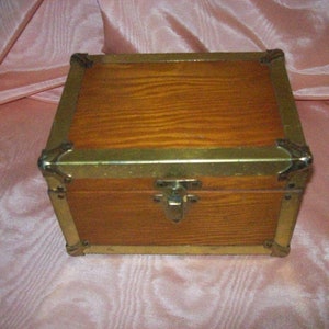 Small Wood and Metal BOX HEAVY DUTY Industrial With Portioned Insert ...