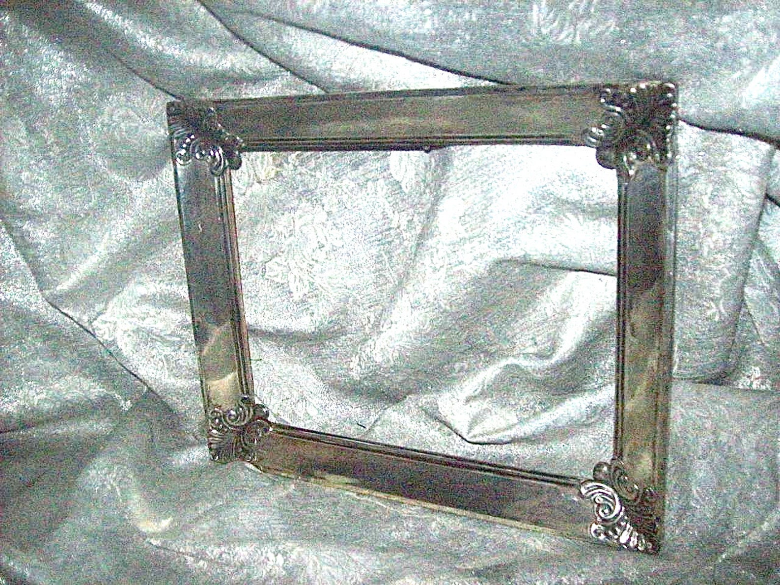 Vintage STERLING SILVER FRAME With Ornate Corners 7 by | Etsy