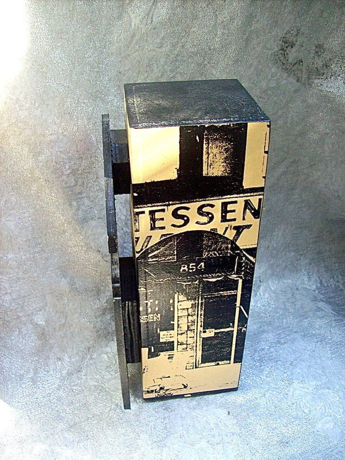 Vintage Wood Music Box With Manhattan STREET VENDOR in Front | Etsy