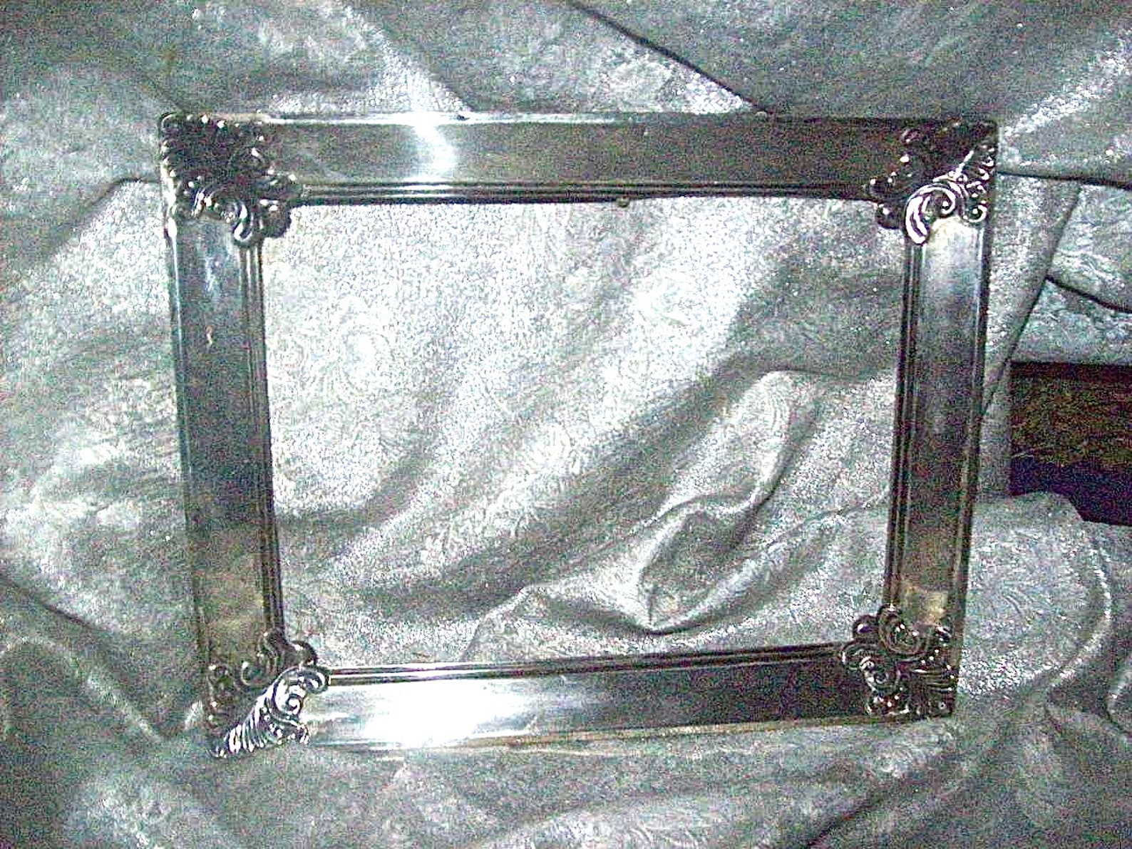 Vintage STERLING SILVER FRAME With Ornate Corners 7 by | Etsy