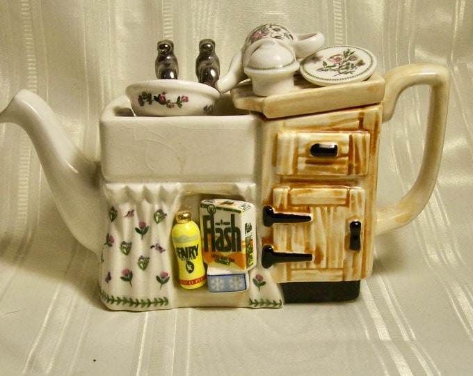 Vintage Paul Cardew Miniature Porcelain BOTANIC GARDEN "kitchen Sink ...