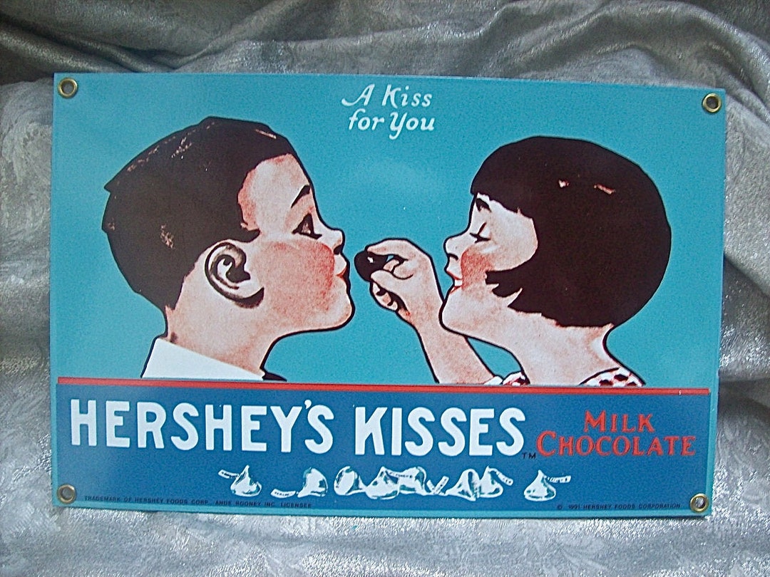 Here is "a Kiss for You" on Vintage Ande Rooney Porcelain on Metal ...