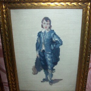 Iconic Pinkie and Blue Boy PORTRAITS in PETIT-POINT / Needlepoint ...