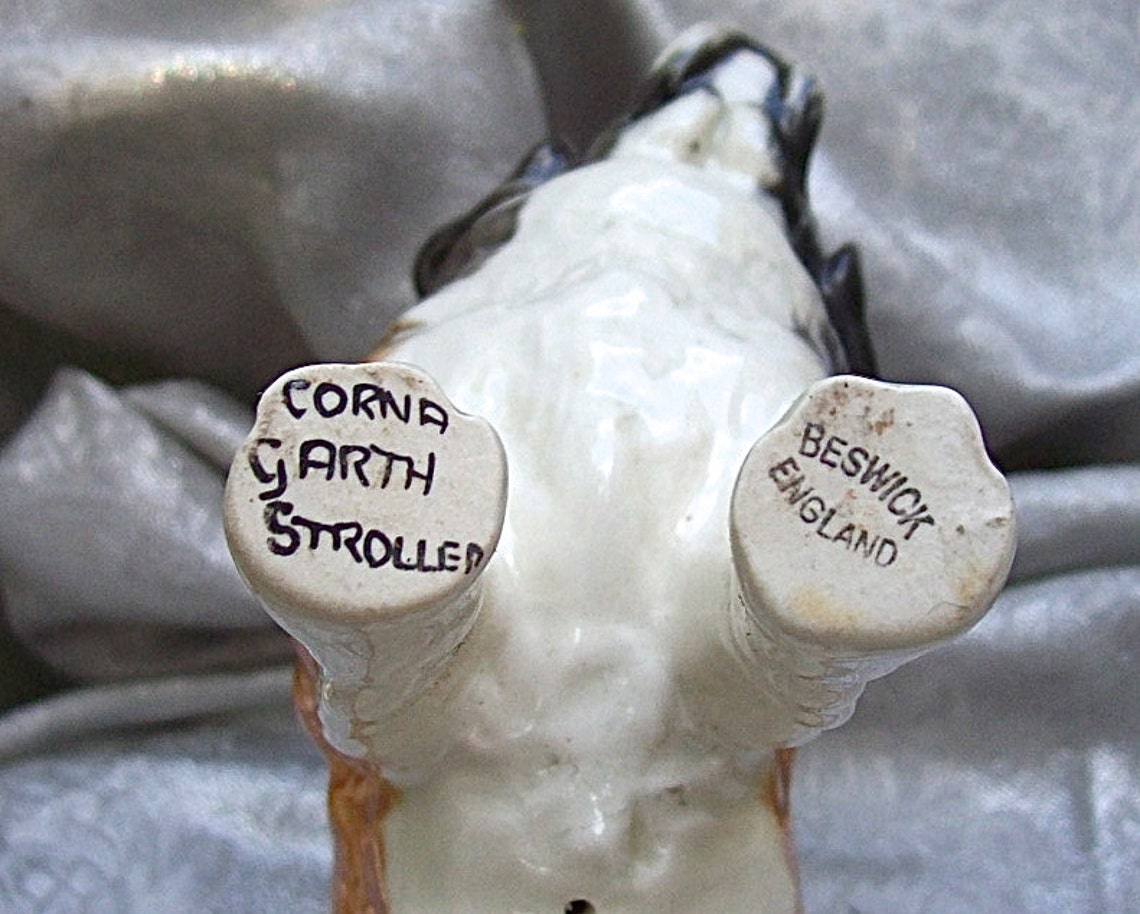 Vintage Beswick, England Corna Garth Stroller ST. BERNARD DOG Figurine ...