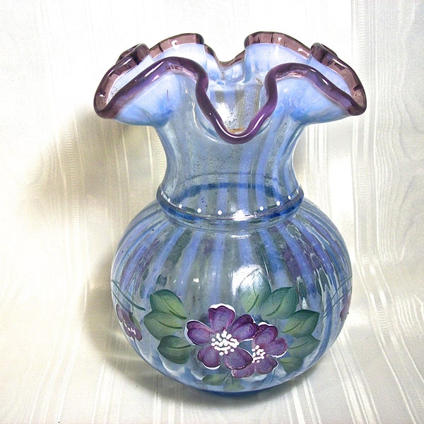 Ruffled Rim Vase - Etsy