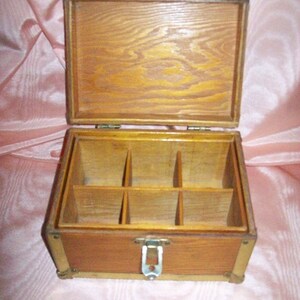 Small Wood and Metal BOX HEAVY DUTY Industrial With Portioned Insert ...