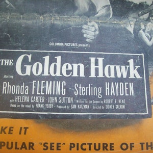 1952 Columbia MOVIE "the GOLDEN Hawk" With Rhonda Fleming and Sterling ...