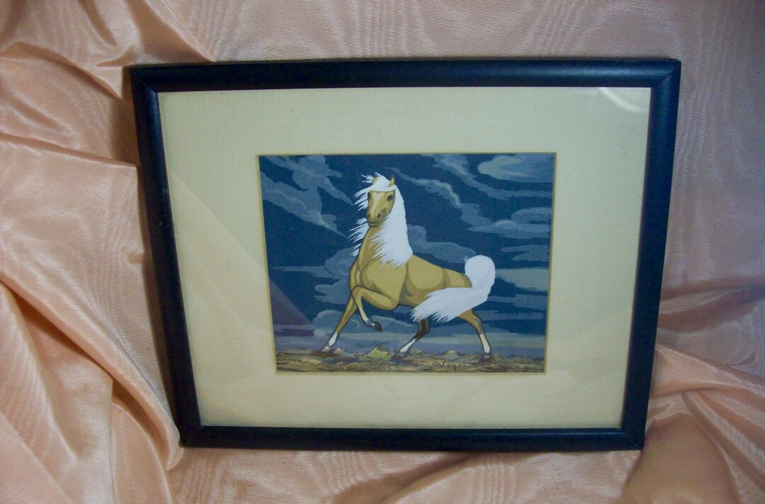 Original Silkscreen Print of WILD HORSE on the PLAINS by Jicarilla ...
