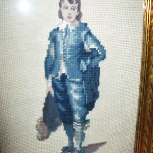 Iconic Pinkie and Blue Boy PORTRAITS in PETIT-POINT / Needlepoint ...