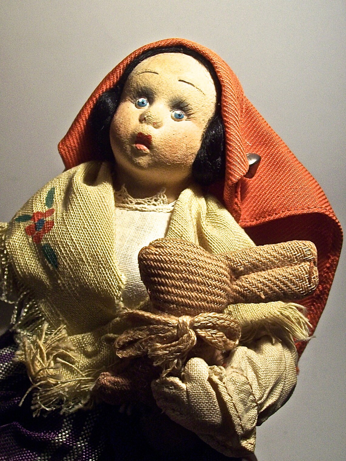 Vintage ITALIAN Marche Native Costume Female Fabric DOLL With - Etsy