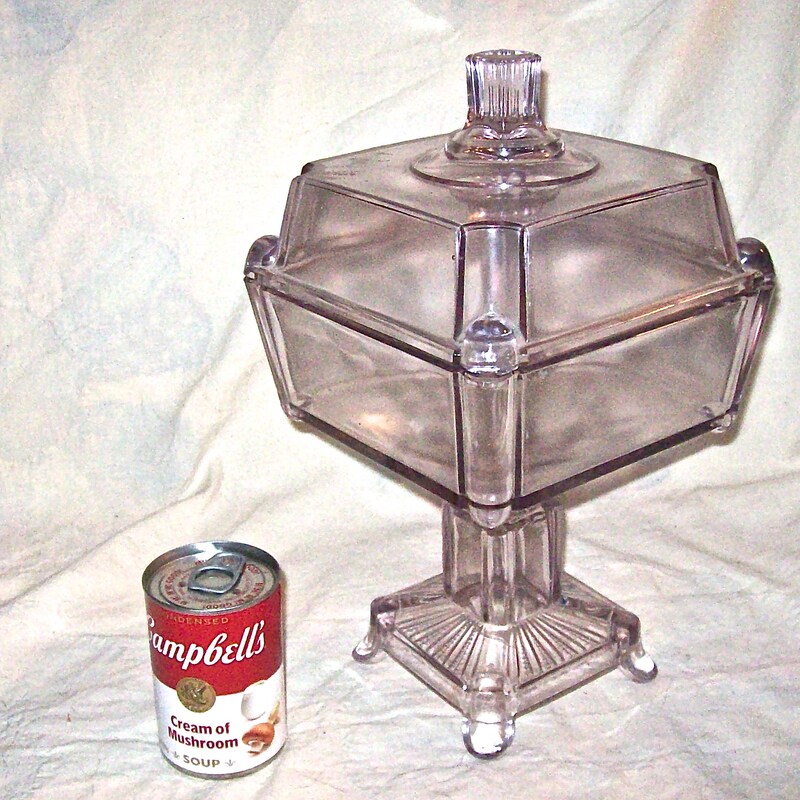 Antique Glass Candy Container - Etsy