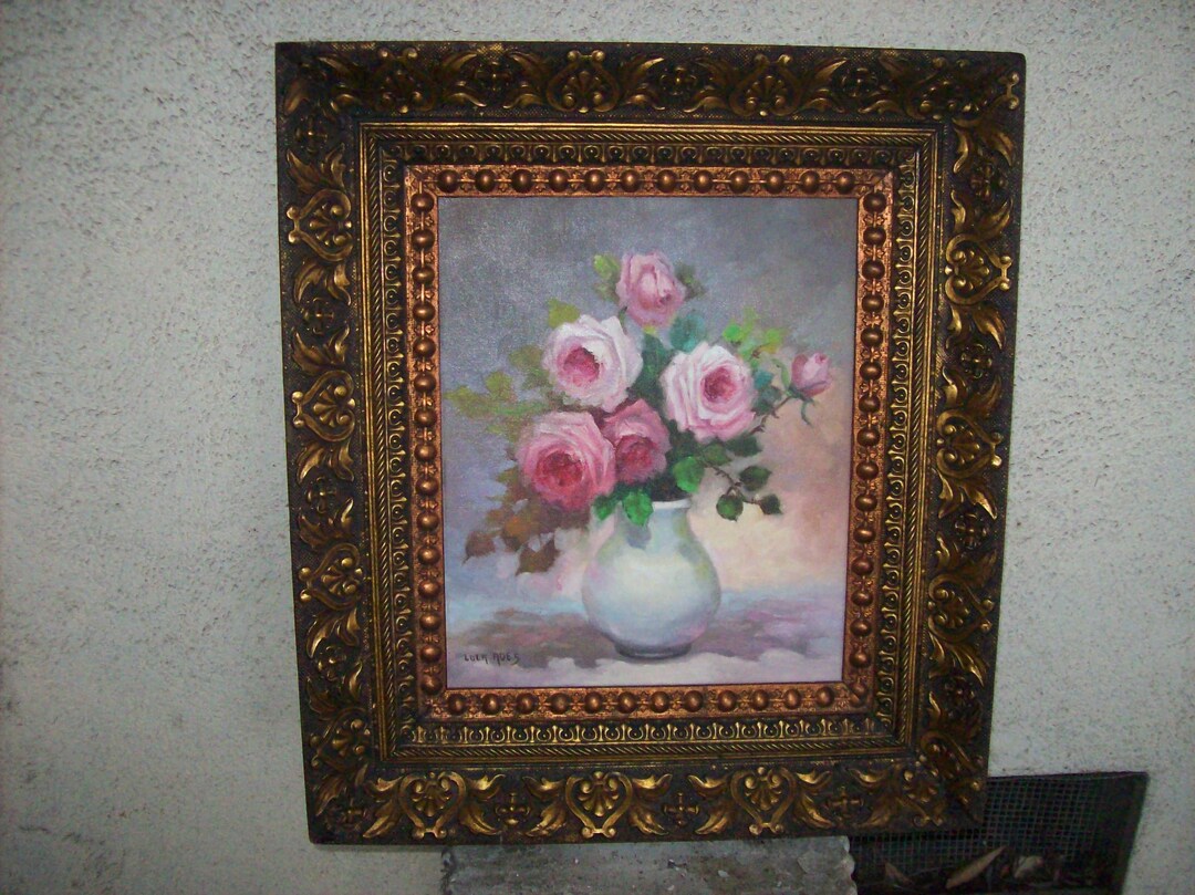 Listed Artist Lola Ades Original Oil PAINTING of ROSES in - Etsy