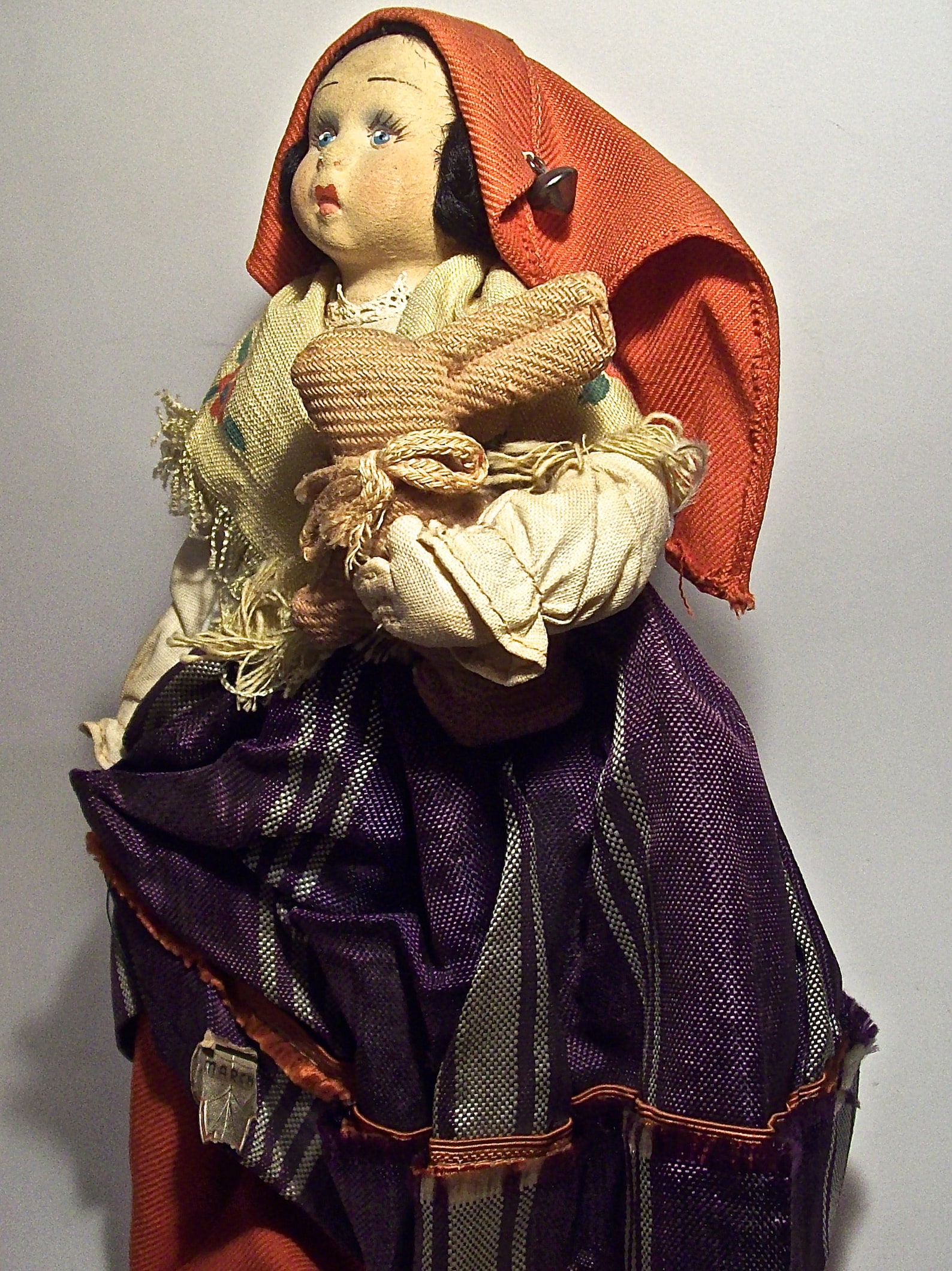 Vintage ITALIAN Marche Native Costume Female Fabric DOLL With - Etsy