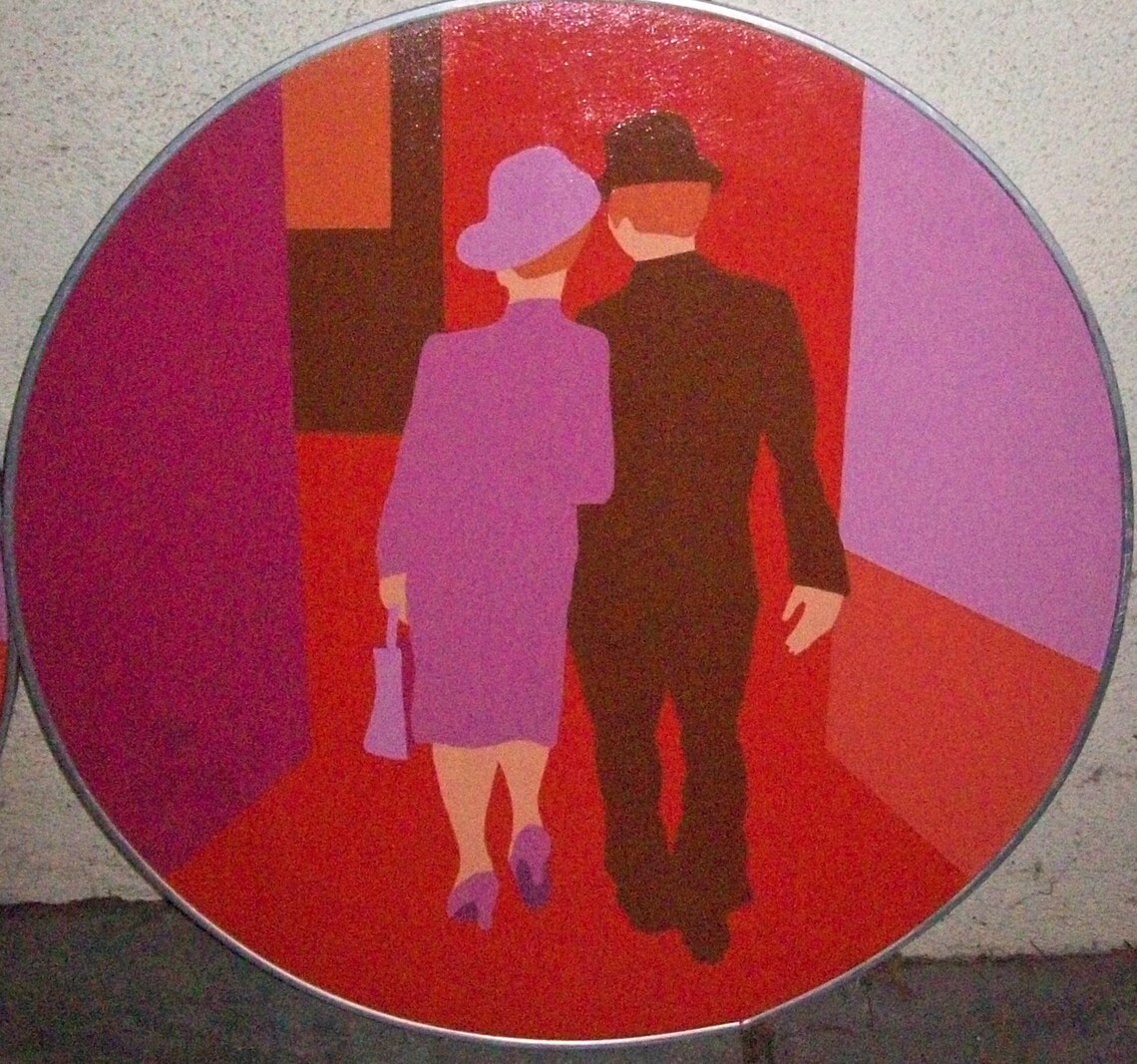 Original Large 23 Round Stretched Canvas ACRYLIC - Etsy