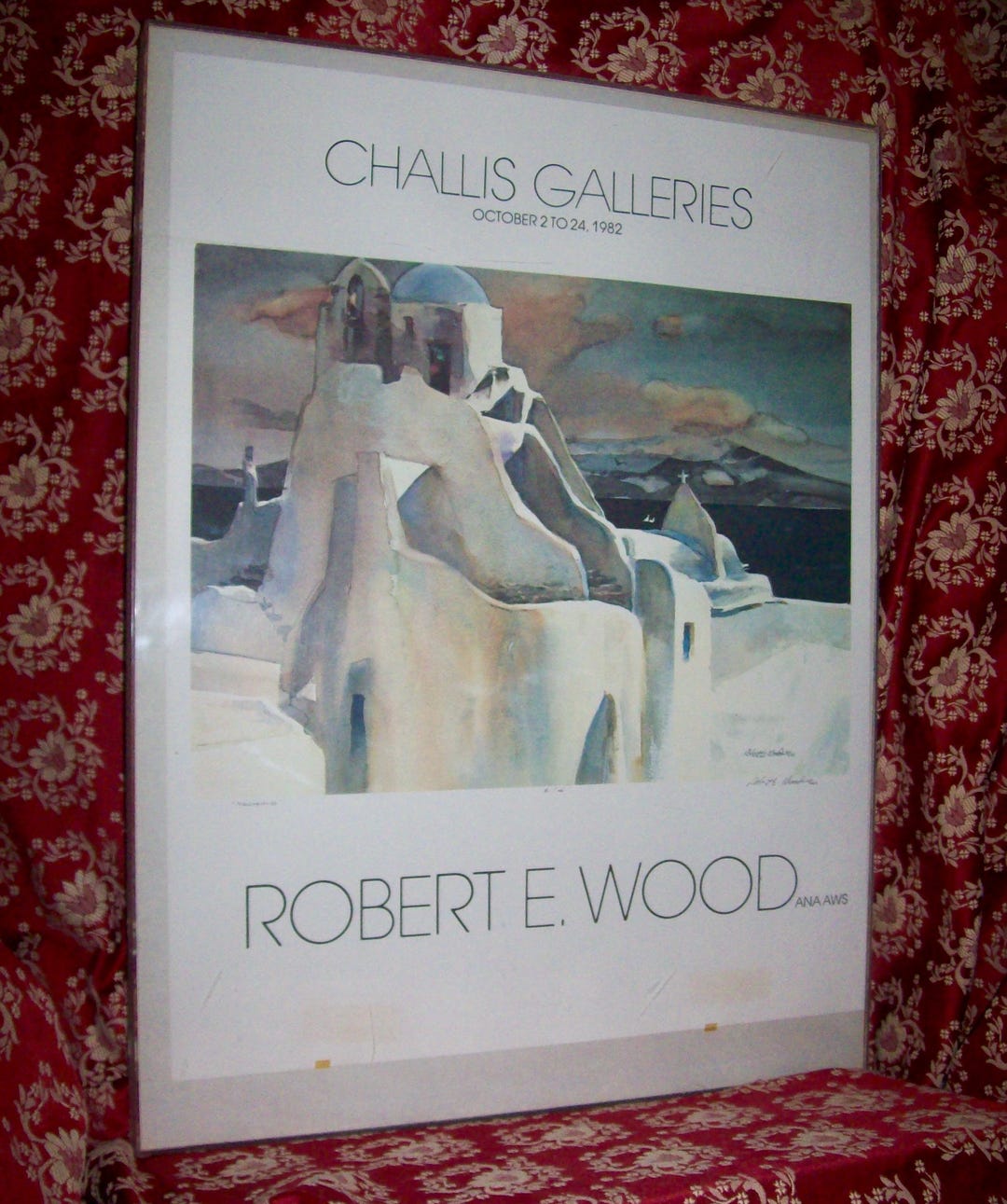 1982 Challis Galleries of CALIFORNIA Custom Framed Art Exhibit Poster ...