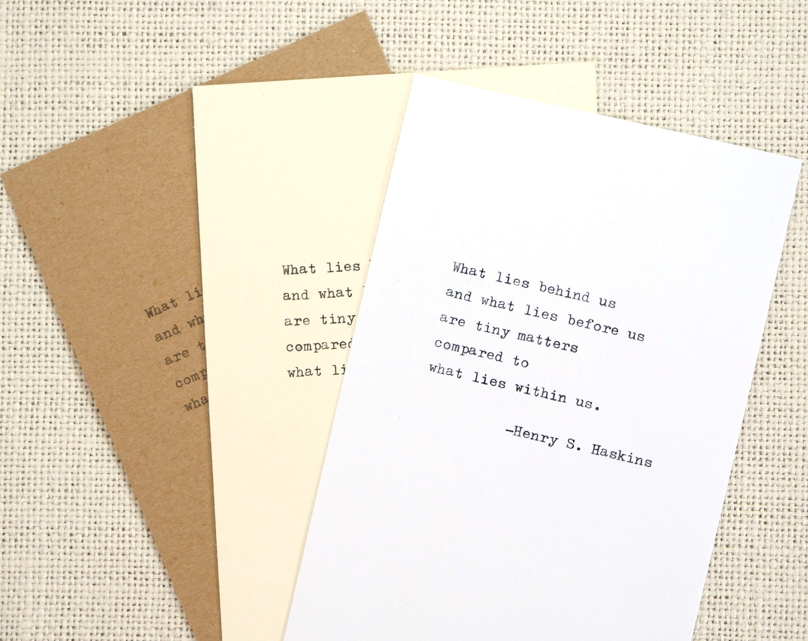 Henry S. Haskins Handtyped Quote Inspirational Quote - Etsy