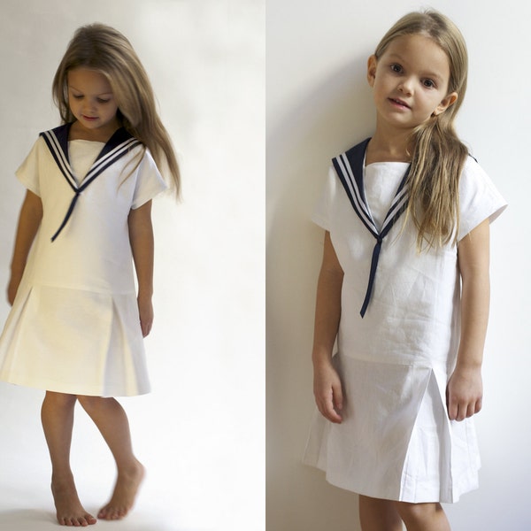 Girls Sailor Dress - Etsy