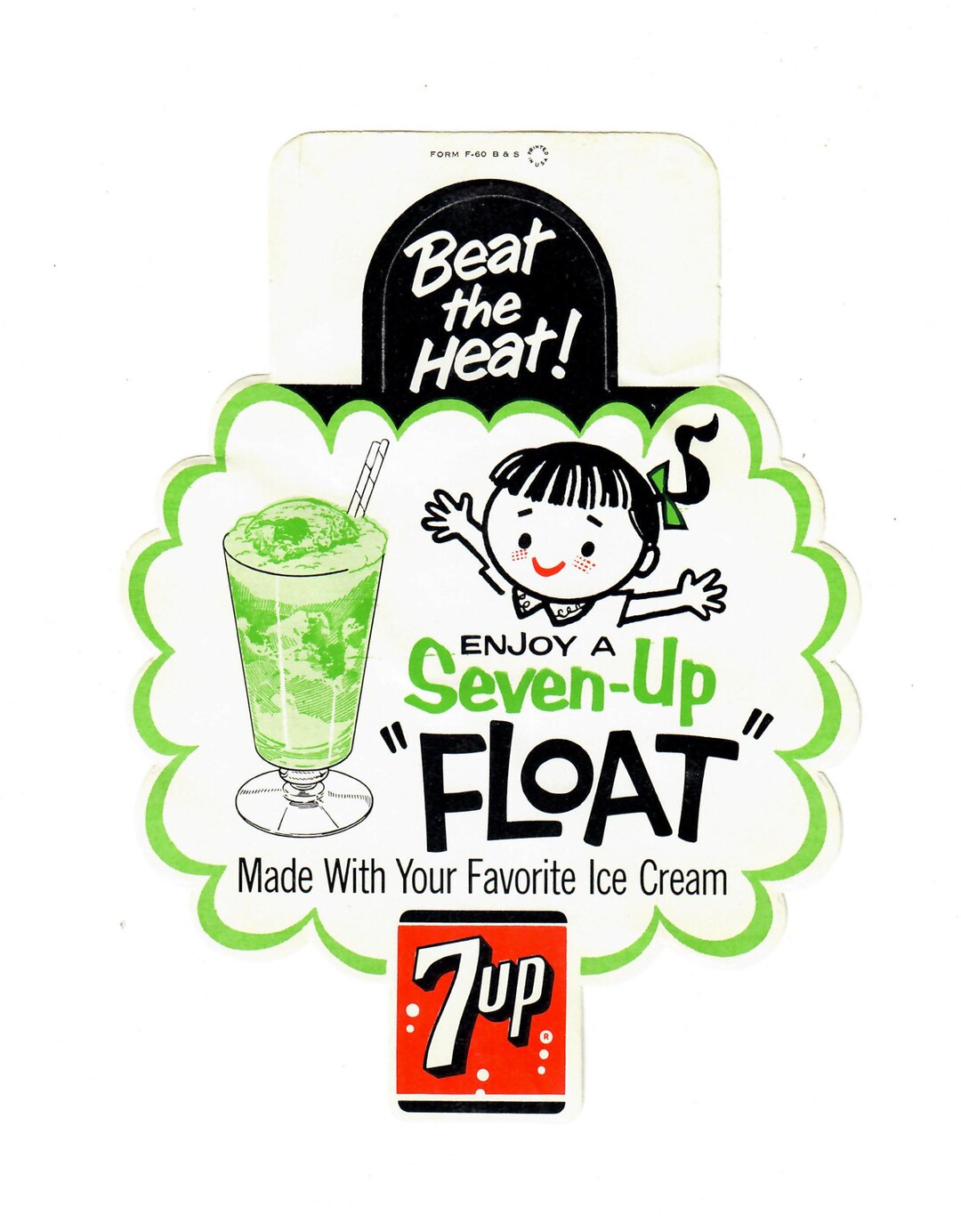 1960's Seven-up Bottle Hanger Advertising a 7-up Float - Etsy