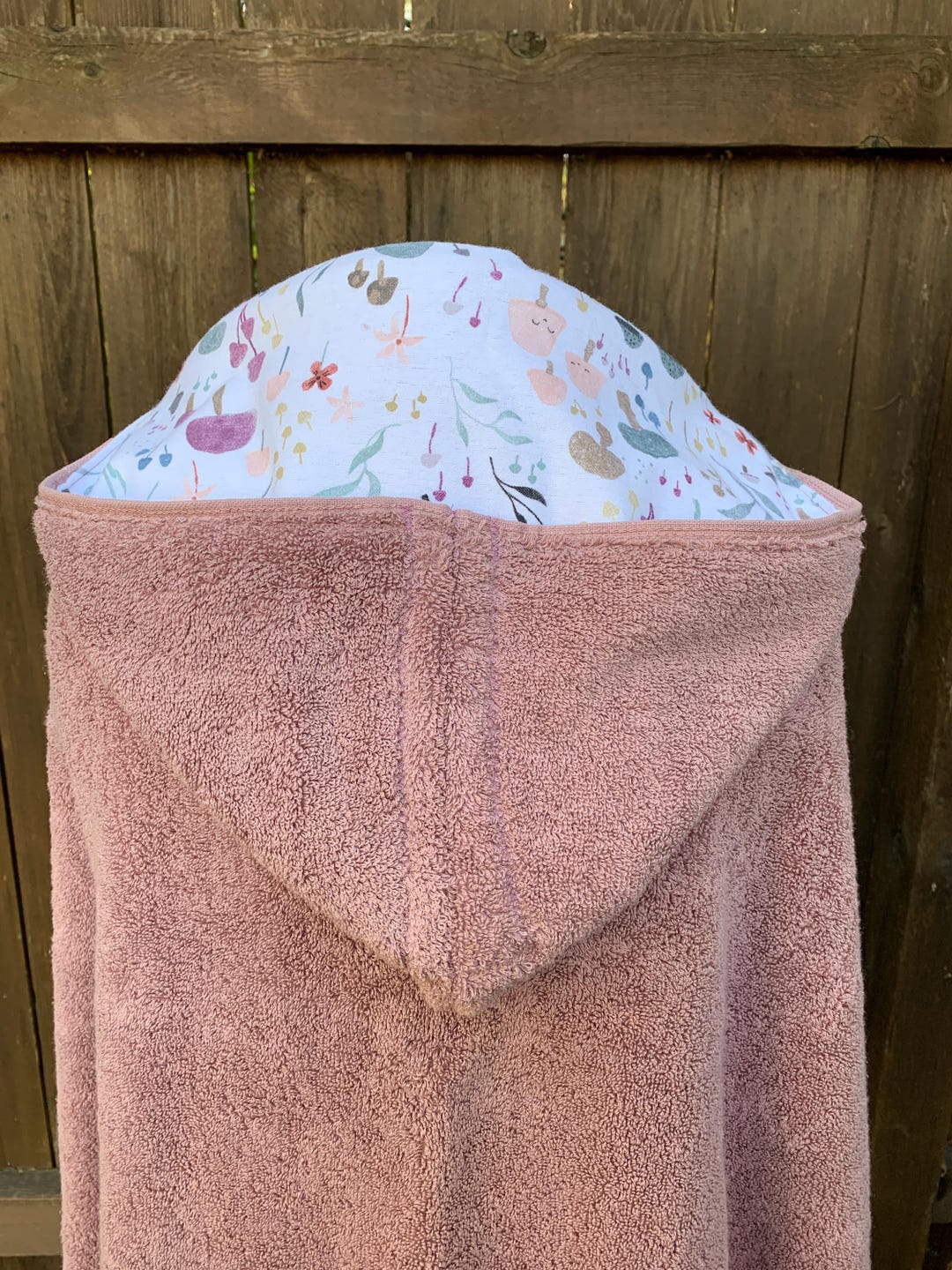 Girl Hooded Towel With Mushrooms - Your Choice of Towel Color, Toddler ...