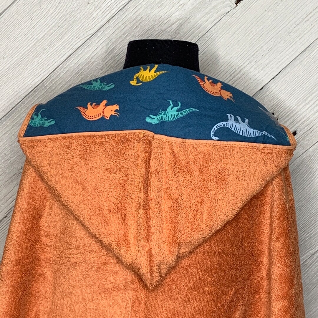 Kids Hooded Towel or Hooded Poncho Towel With Dinosaurs, Personalized ...