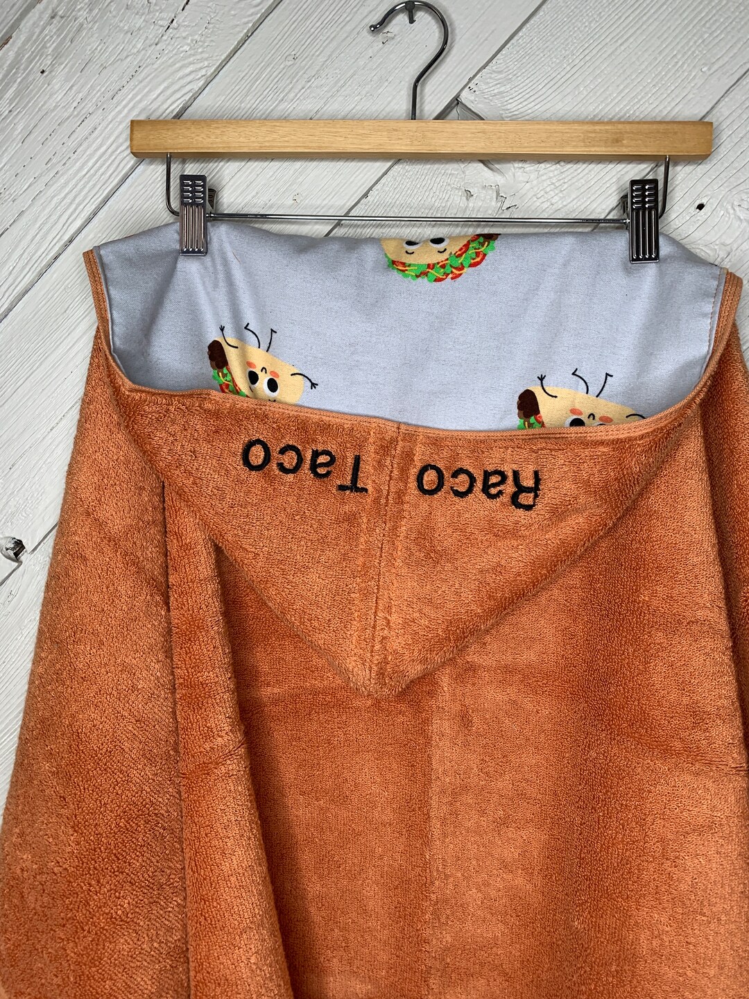 Kid Hooded Towel or Hooded Poncho Towel With Taco Flannel on Hood ...