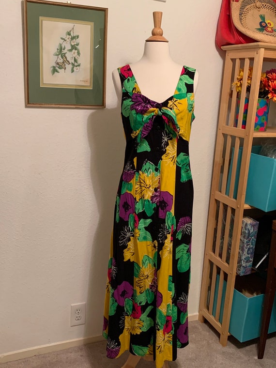 1990s floral rayon sundress - Gem