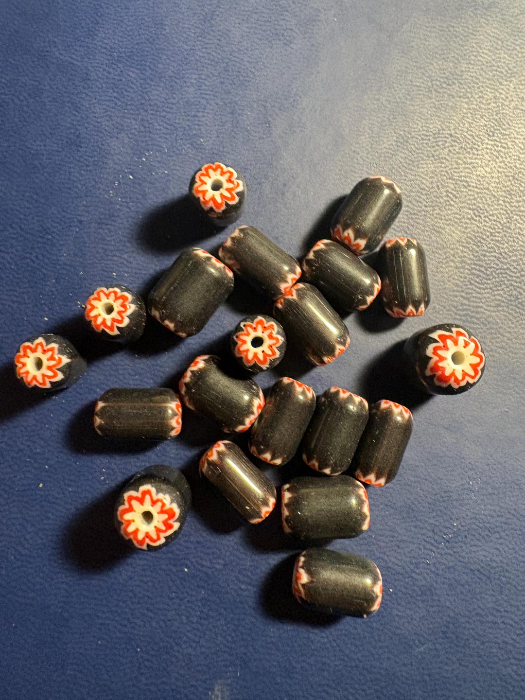 Vintage Lot Glass Trade Beads - 20 Black Chevron Beads (E241) - Etsy
