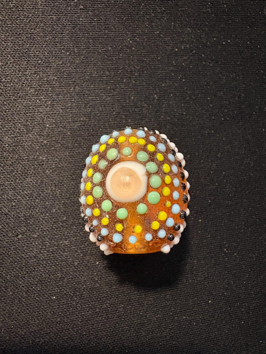 Glass Bead Raised Dots Designs, Lamp Work, (E159) - 25mm - Brown - Etsy