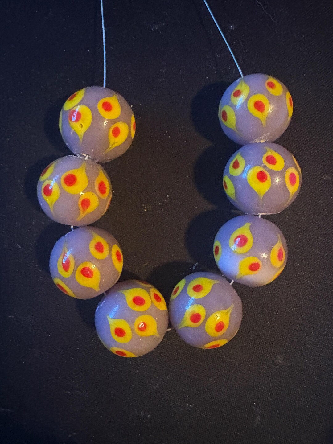 8 Glass Beads - Tear Drop Design - Large 14mm Transparent Blue (E510 ...