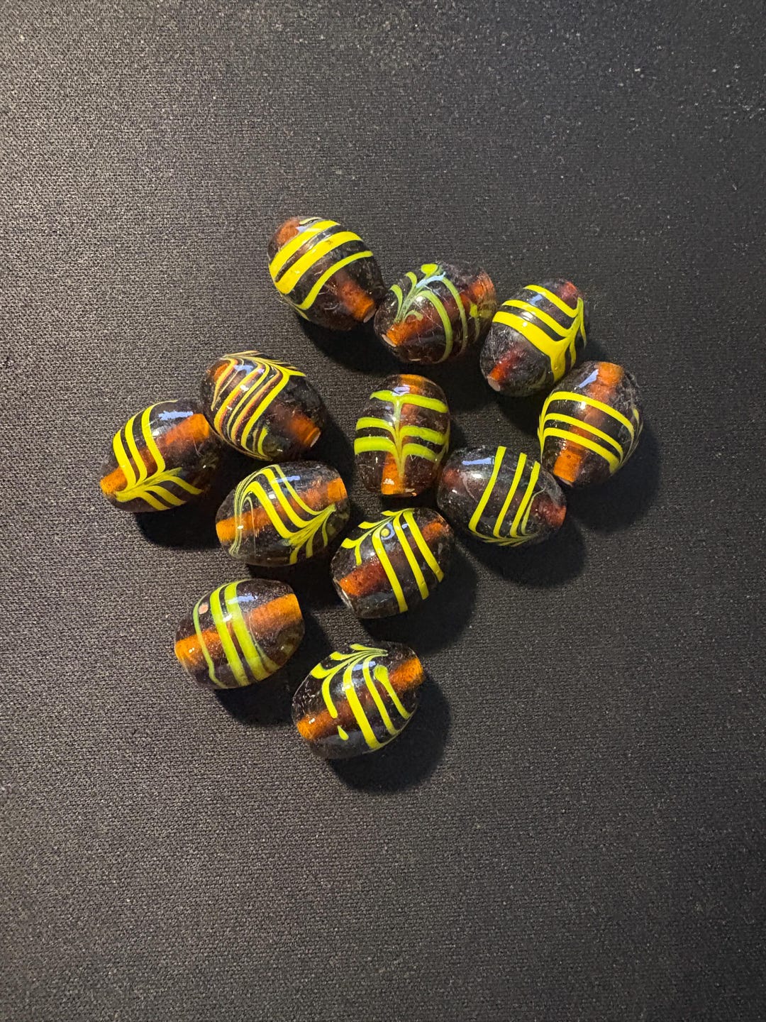 12 Feather Glass Beads - (E41) Handmade Fancy Rare - 18x13mm - Etsy