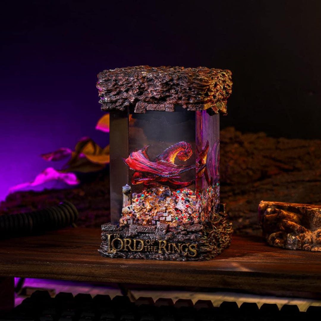 Smaug Dragon the Hobbit Resin Night Light, LOTR Art Lamp, Unique ...