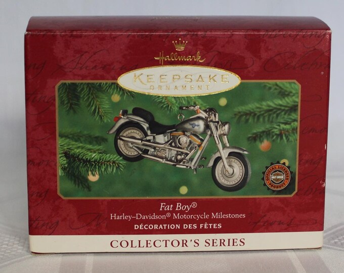 Hallmark Harley Davidson Fat Boy Motorcycle Ornament in Original Box ...