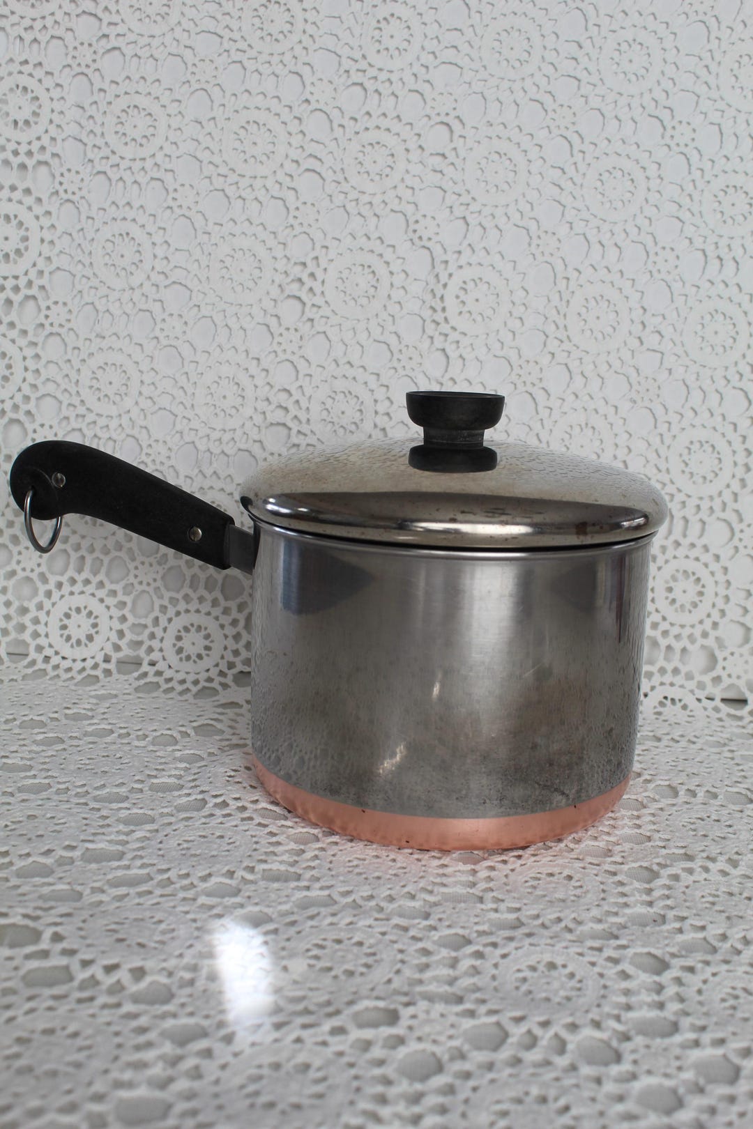 Vintage 3 Qt. Copper Bottom Revere Ware. Sauce Pan - Stock Pot With Lid ...