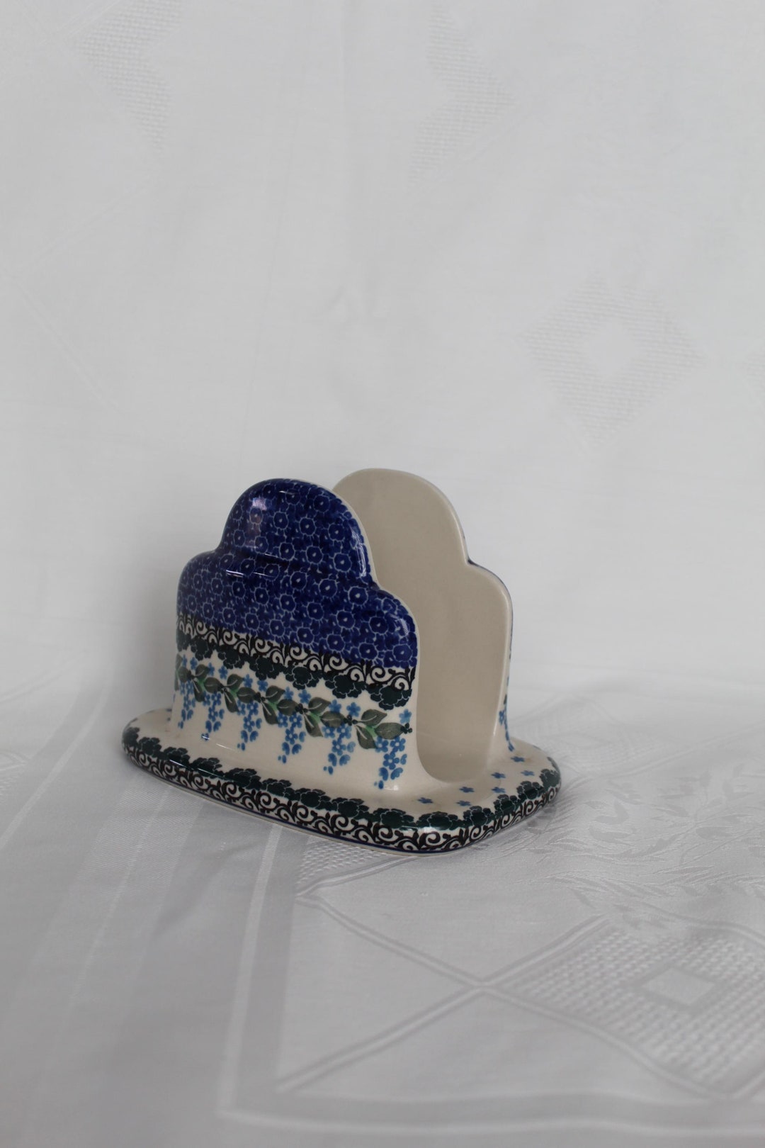 Vintage Napkin Letter Holder Polish Pottery Handmade Boleslawiec - Etsy
