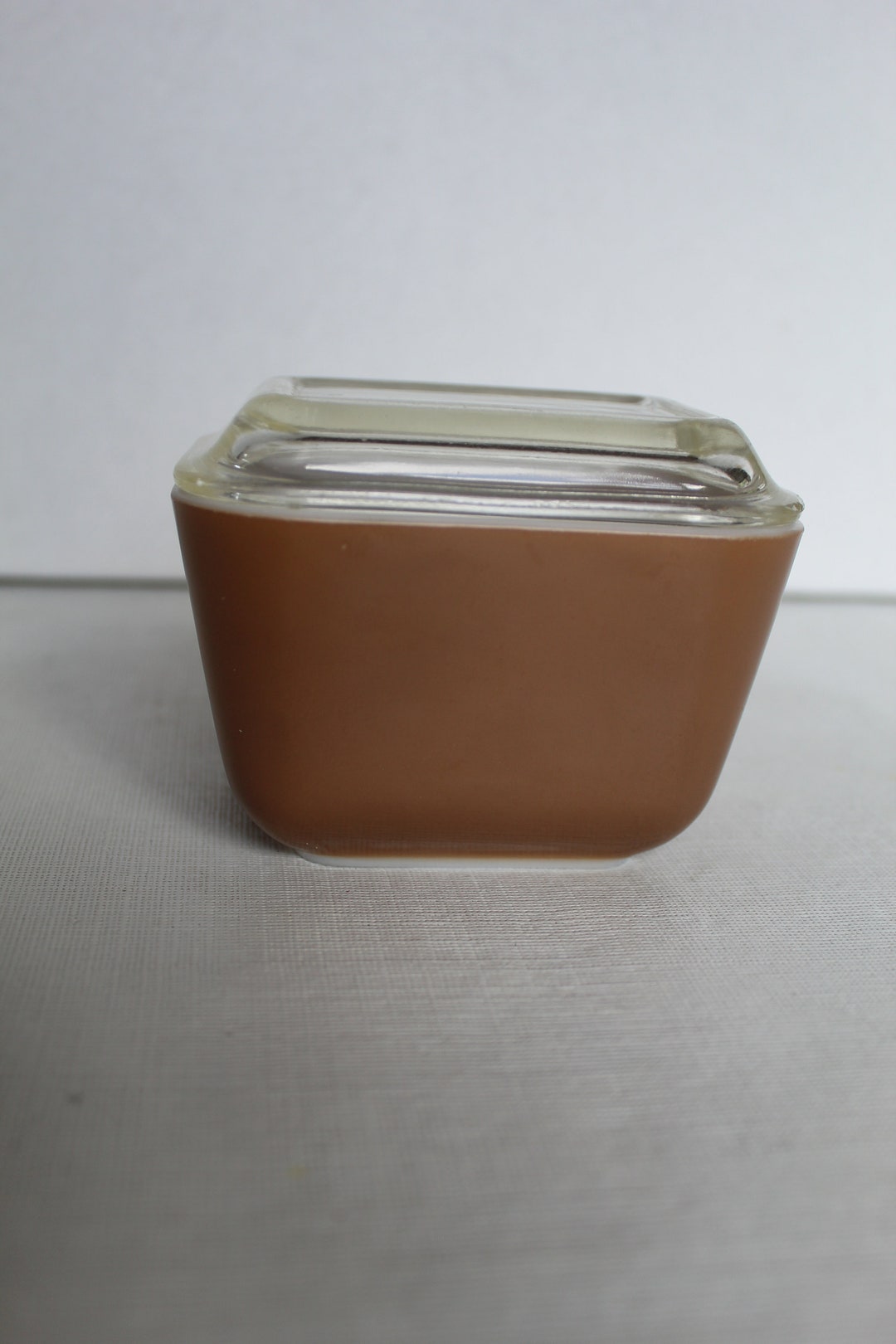 Vintage 1950's Pyrex Brown Space Saver Dish Set With Lid - Refrigerator ...