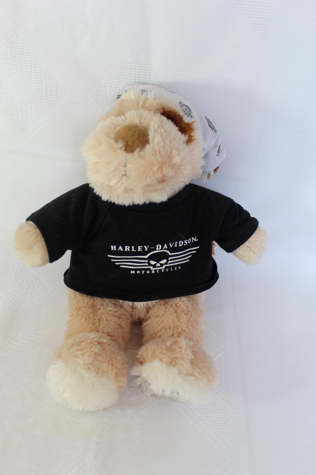 Harley Davidson Plush Bear - Logo on Foot and Bandana - Etsy