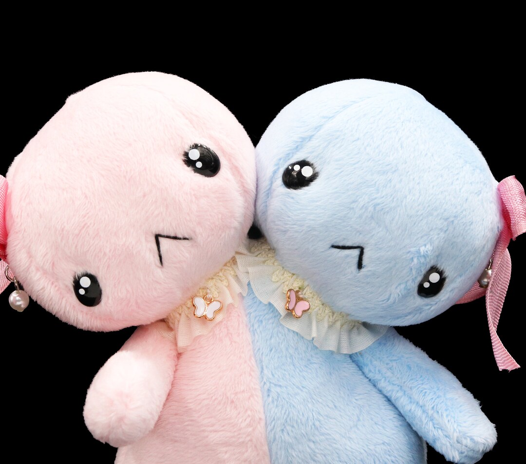 Pink & Blue Hop and Scotch Conjoined Twins / 2 Headed Plush Art Doll ...