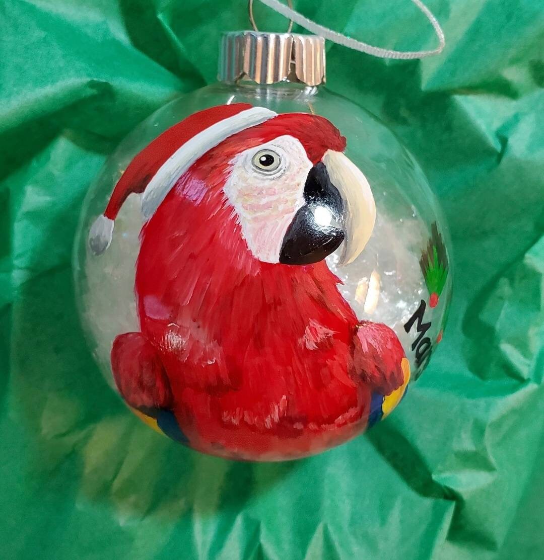 Scarlet Macaw Parrot Christmas Ornament - Etsy