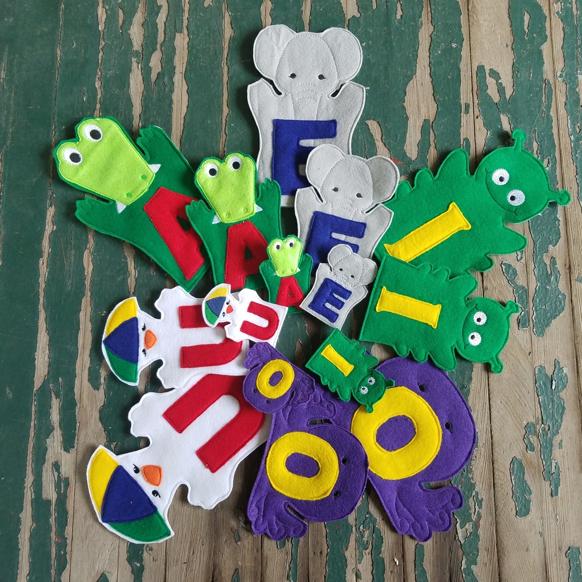 Alphabet Felt Puppets Alphabet Play Set Educational Play | Etsy