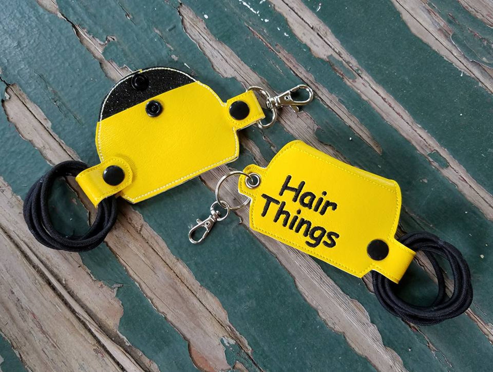 Key Fob Key Chain Snap Tab eyelet Embroidered Vinyl - Etsy