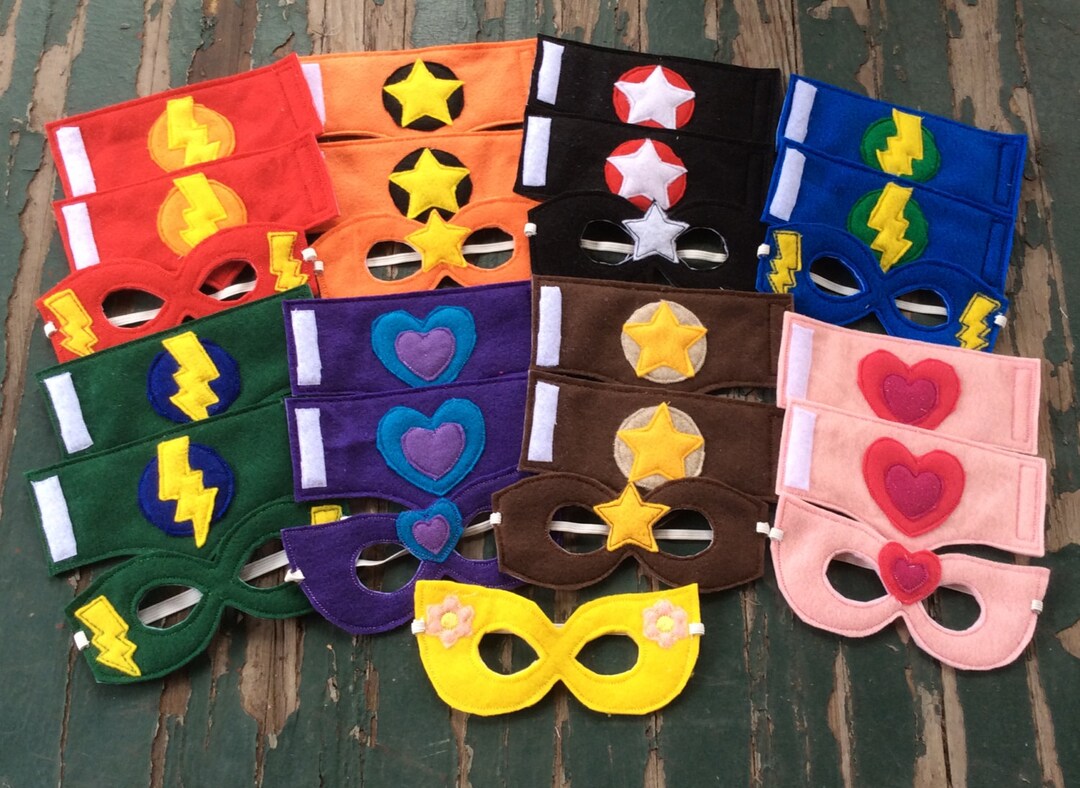Super Hero Dress up Mask and Wrist Cuffs Set , for Girl or Boy , Sold ...