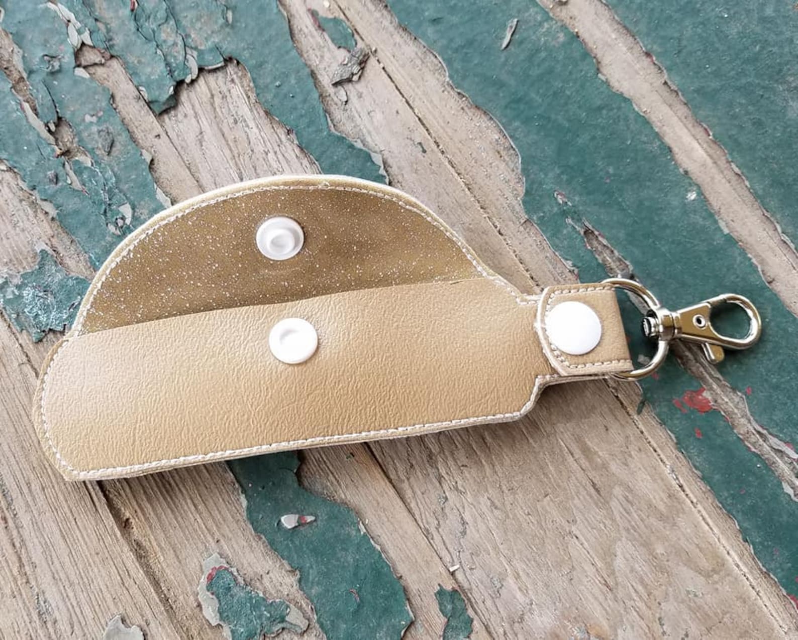 Key Fob Key Chain Snap Tab Embroidered Vinyl Bandage | Etsy