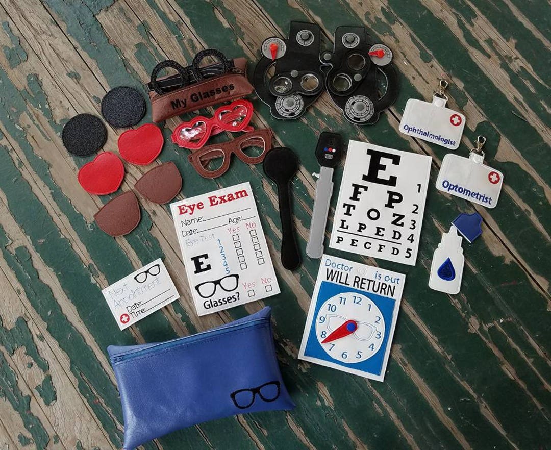 Vinyl Eye Doctor Pretend Play Set: Optometrist Kit - Etsy