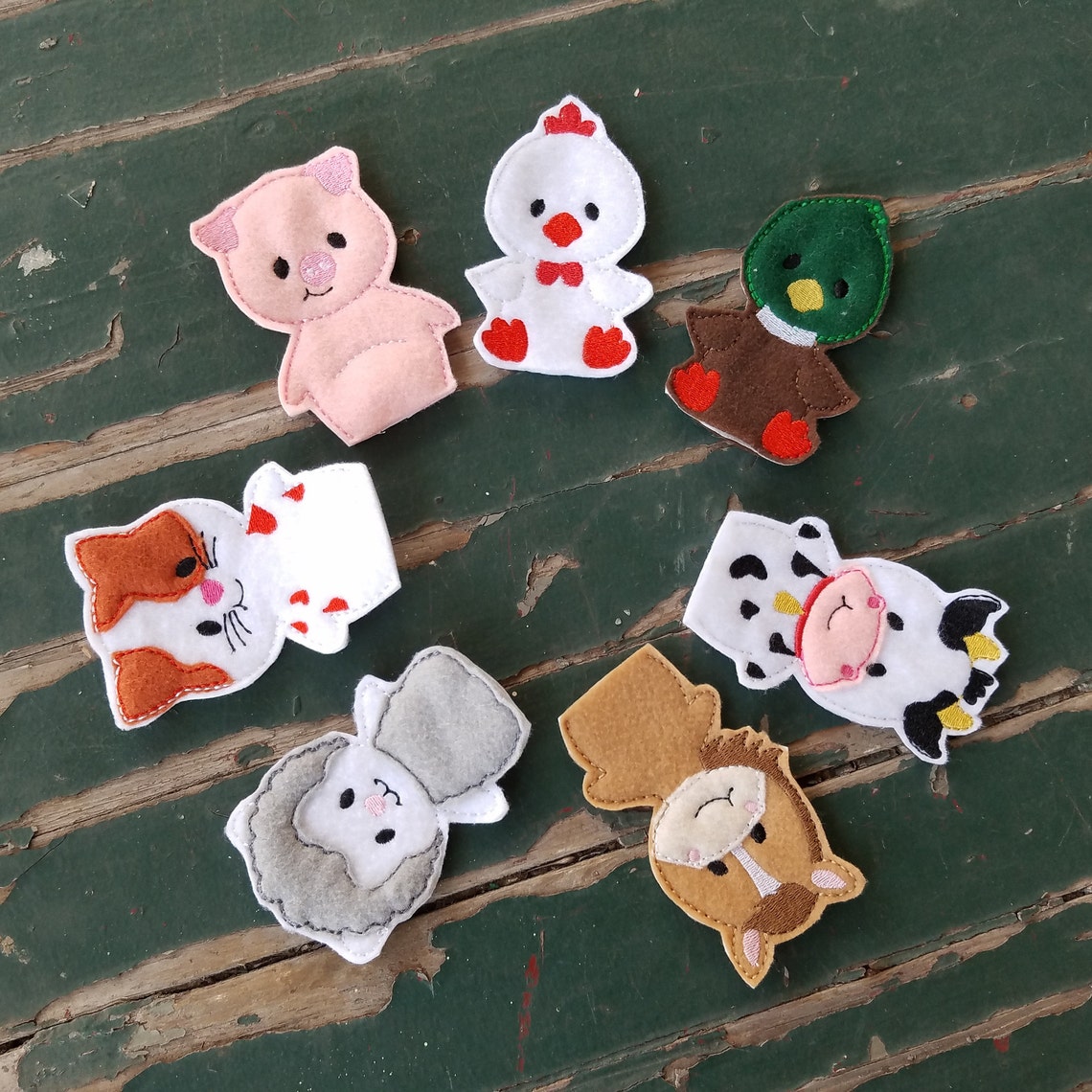 Felt Barn Animals Finger Puppets Barn Carrying Case - Etsy
